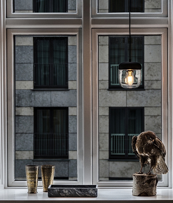 Umage Acorn Small Round Glass and Metal Lampshade - 9 Finishes