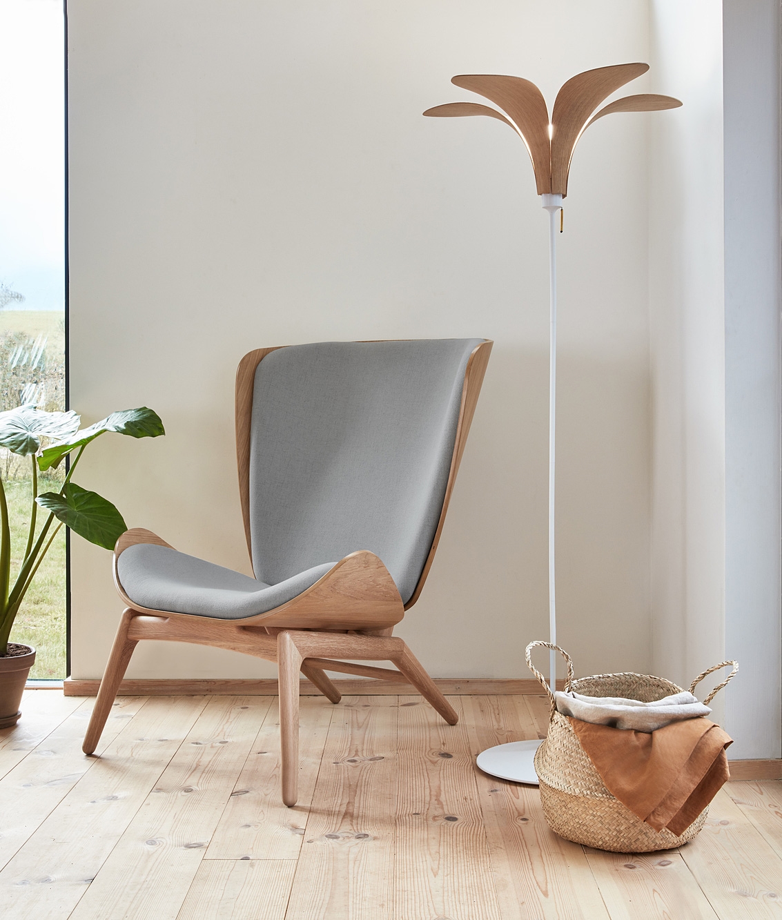 Umage Scandinavian Jazz Wood Light Shade in Light Oak Finishes