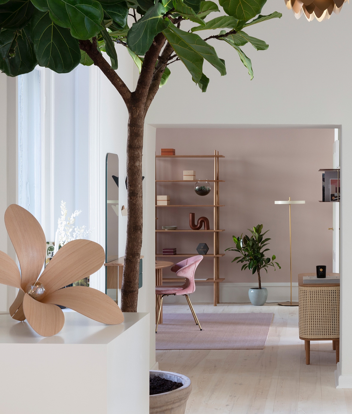 Umage Scandinavian Jazz Wood Light Shade in Light Oak Finishes