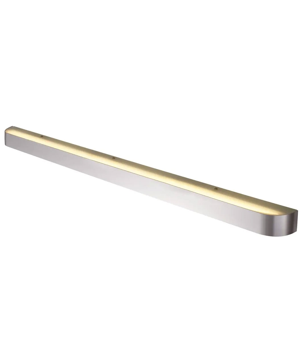Wide Wall Light - Brushed Aluminium - Perfect for Bathroom and Energy ...
