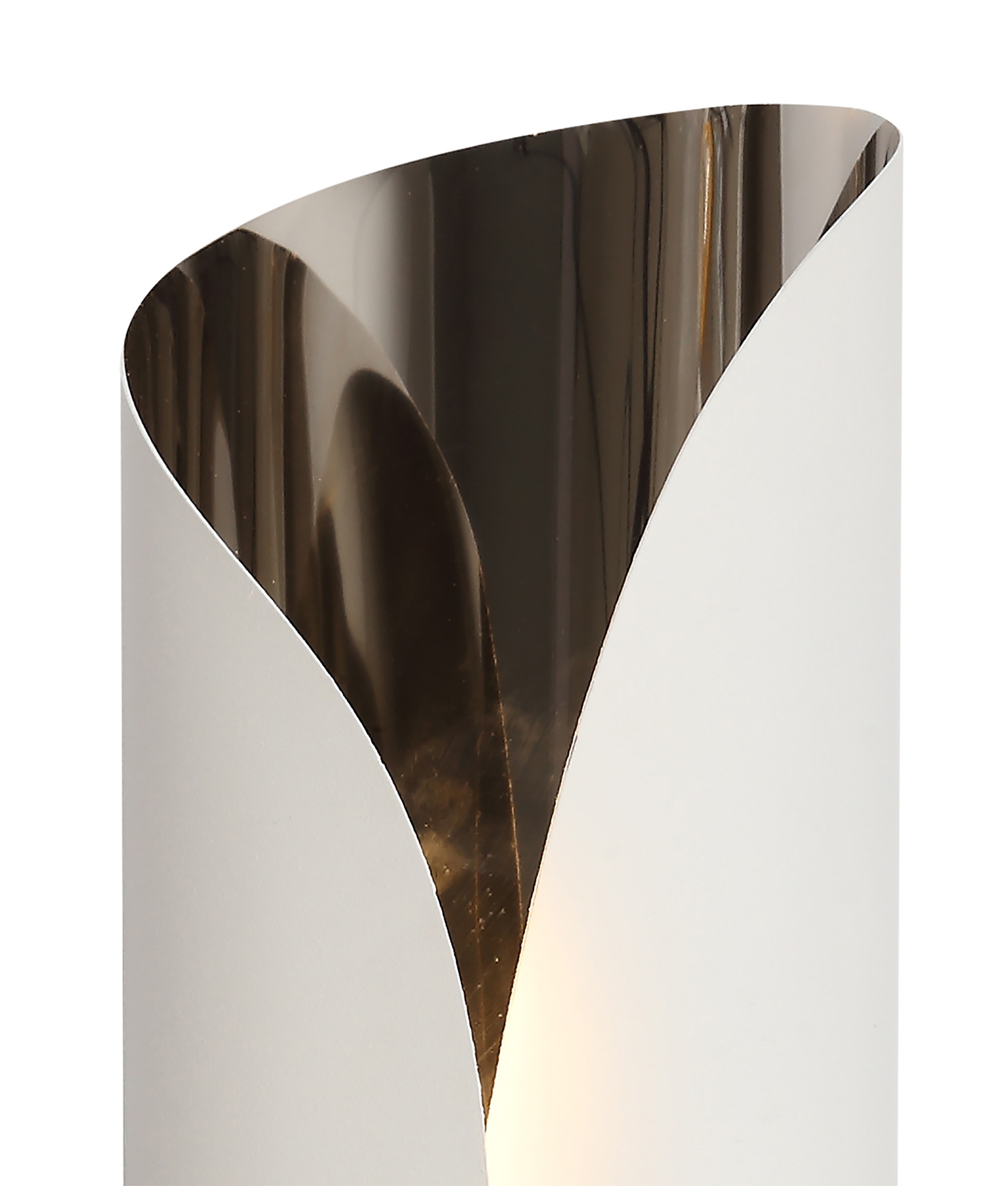 Sculptural Modern LED Overlapping Curve Wall Light - Black or White