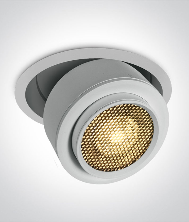 LED Recessed and Adjustable Ceiling Downlight with Honeycomb Filter