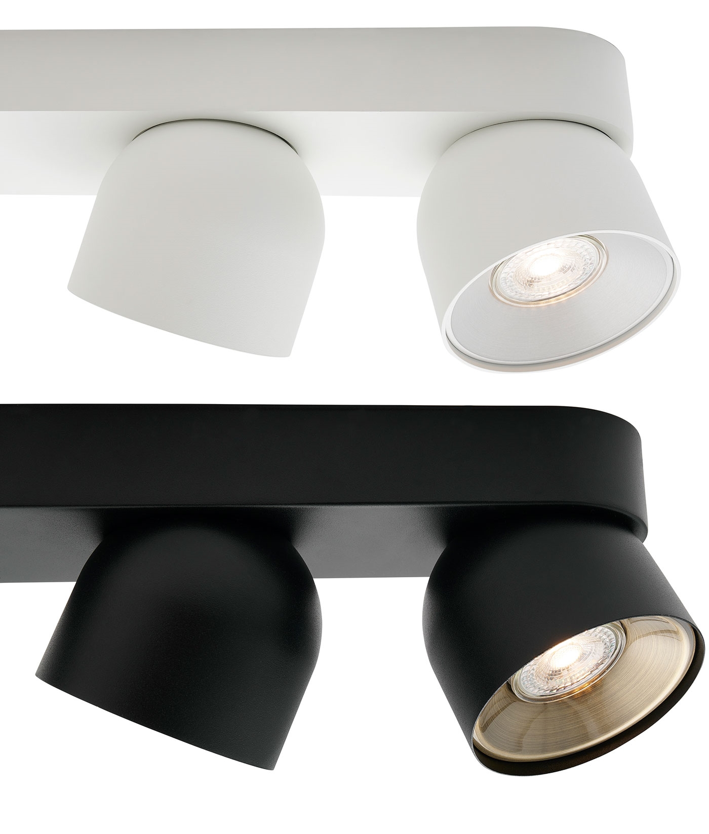 Modern Adjustable Ceiling Spotlight – Four-Light Bar uses GU10 LED ...