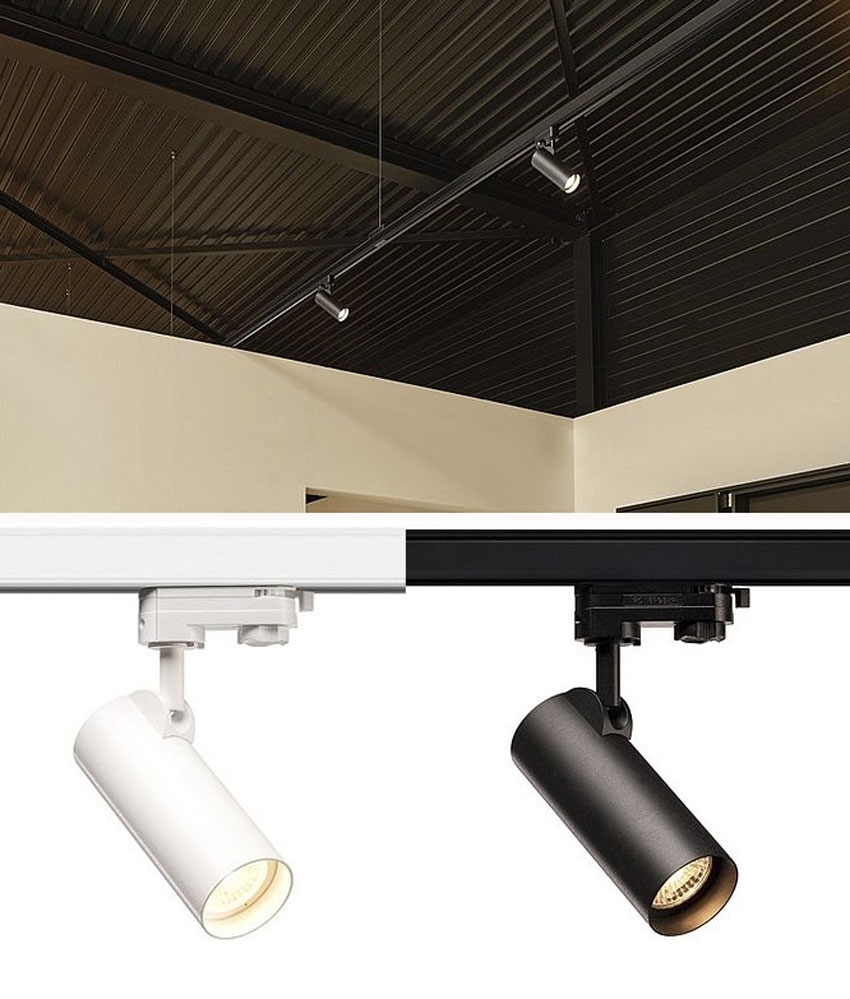 Sleek Design 3 Circuit Track Adustable LED Track Spot - Black or White ...