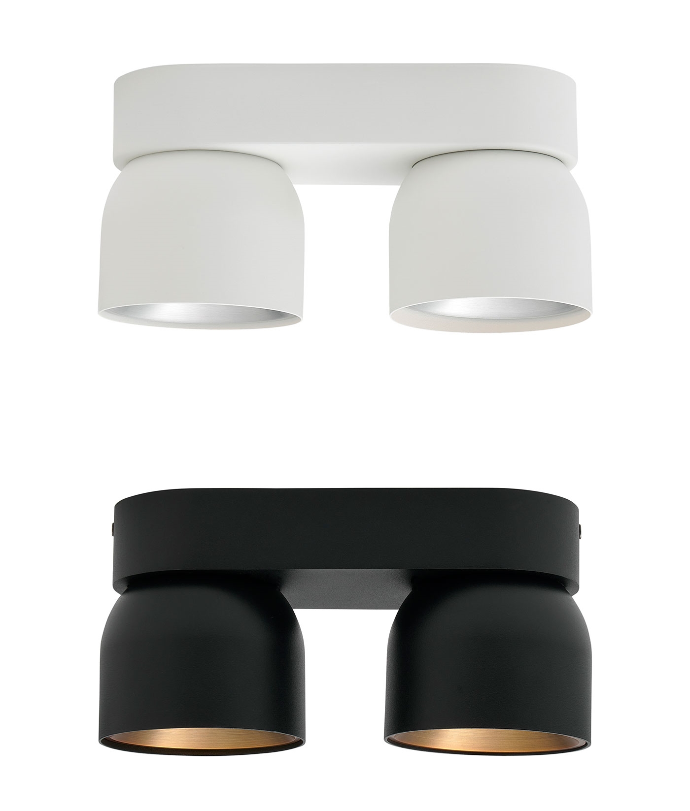 GU10 Adjustable Surface Mounted Double Spotlight