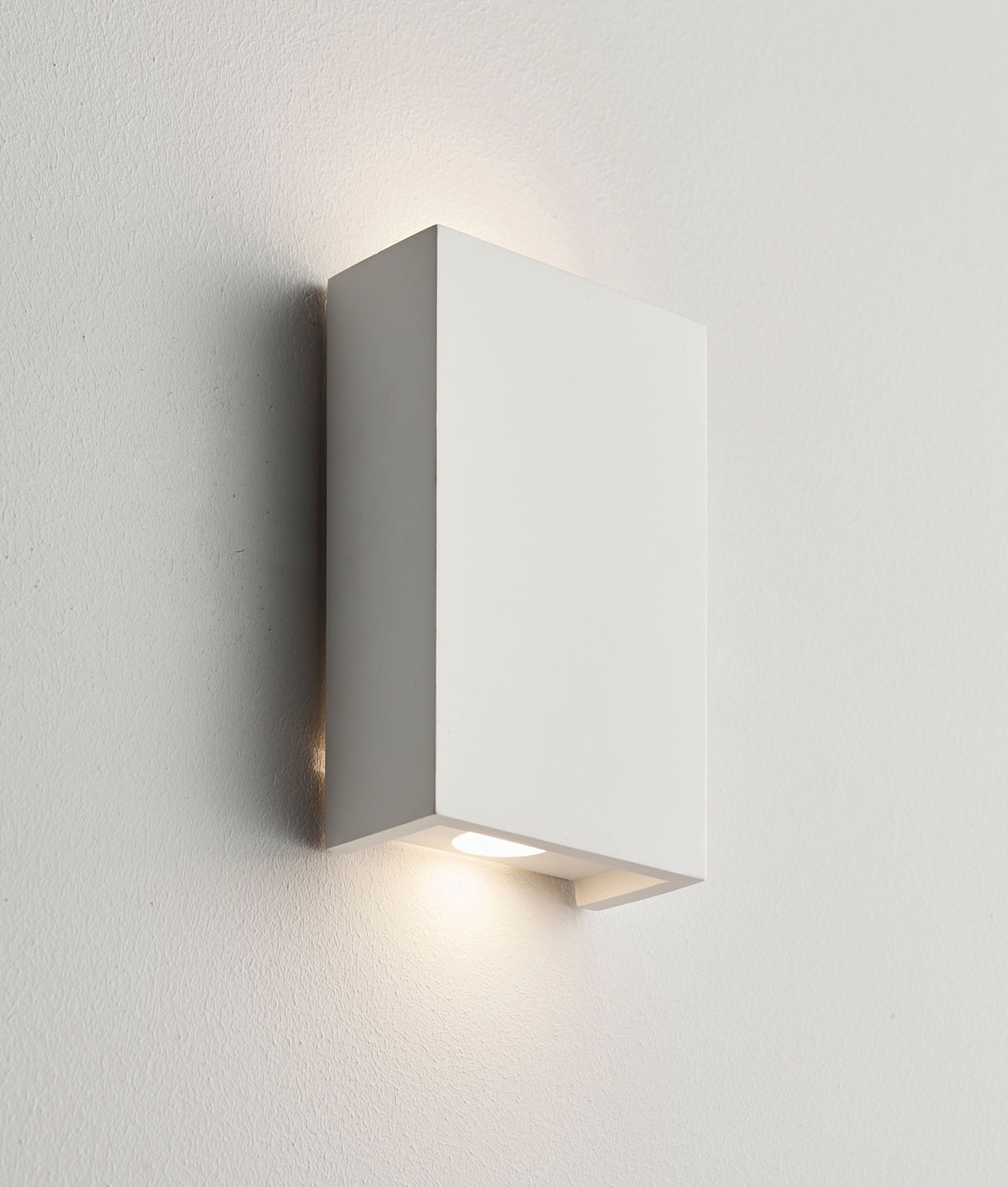 Unglazed Up and Down LED Wall Light - 16cm Tall