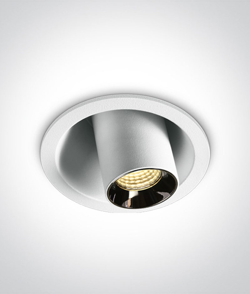 Wallwashing Recessed Cylinder Downlight with LED COB - White or Black