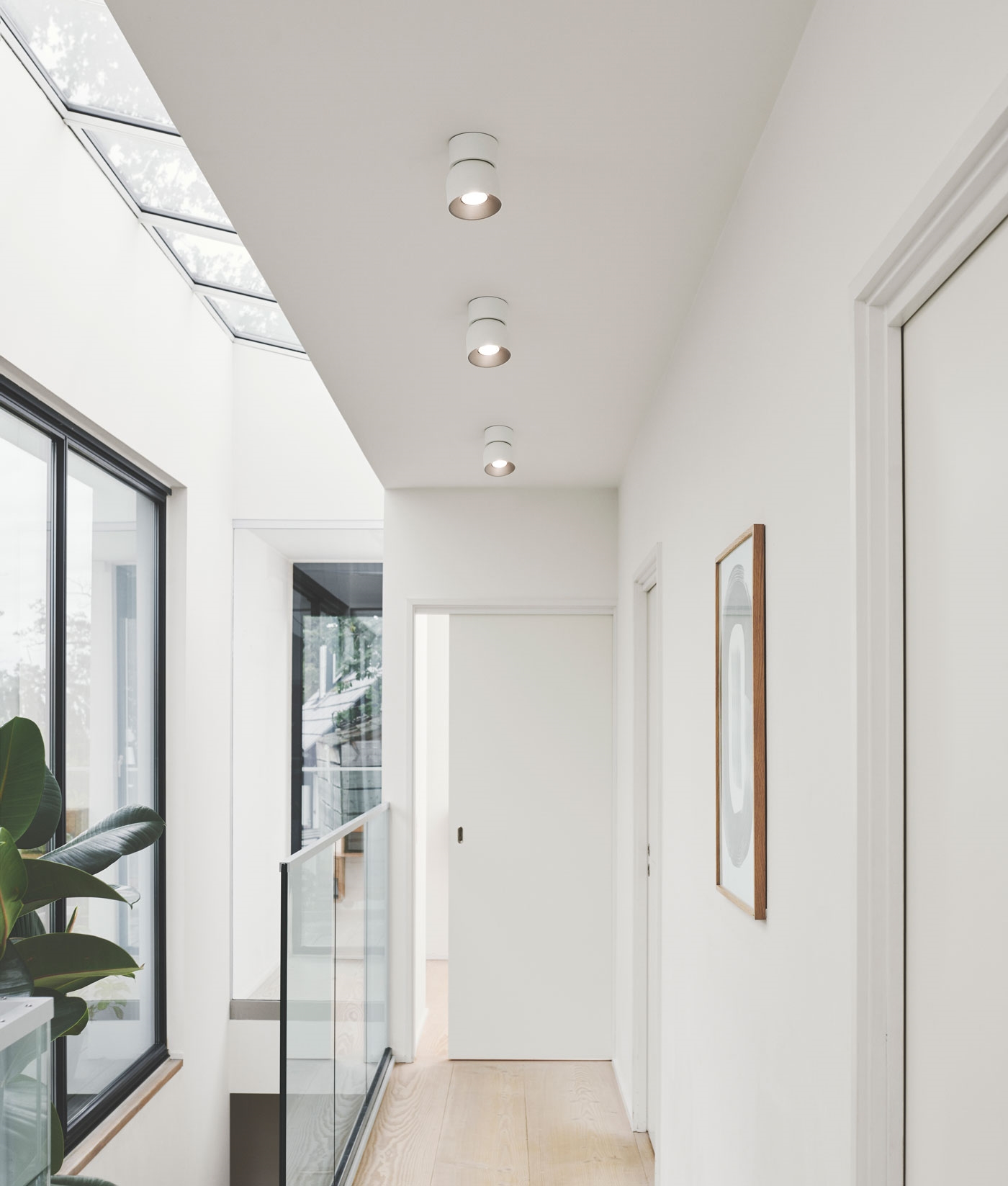 Single Adjustable Surface Mounted Spotlight - White or Black