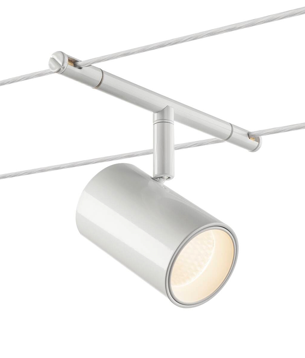 Adjustable Spotlight with Built-in LED for Tension Wire Systems
