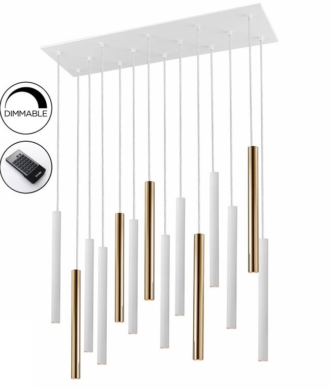 Tubular LED Pendant Choose 11 or 14 Light Option with dimmable options ...