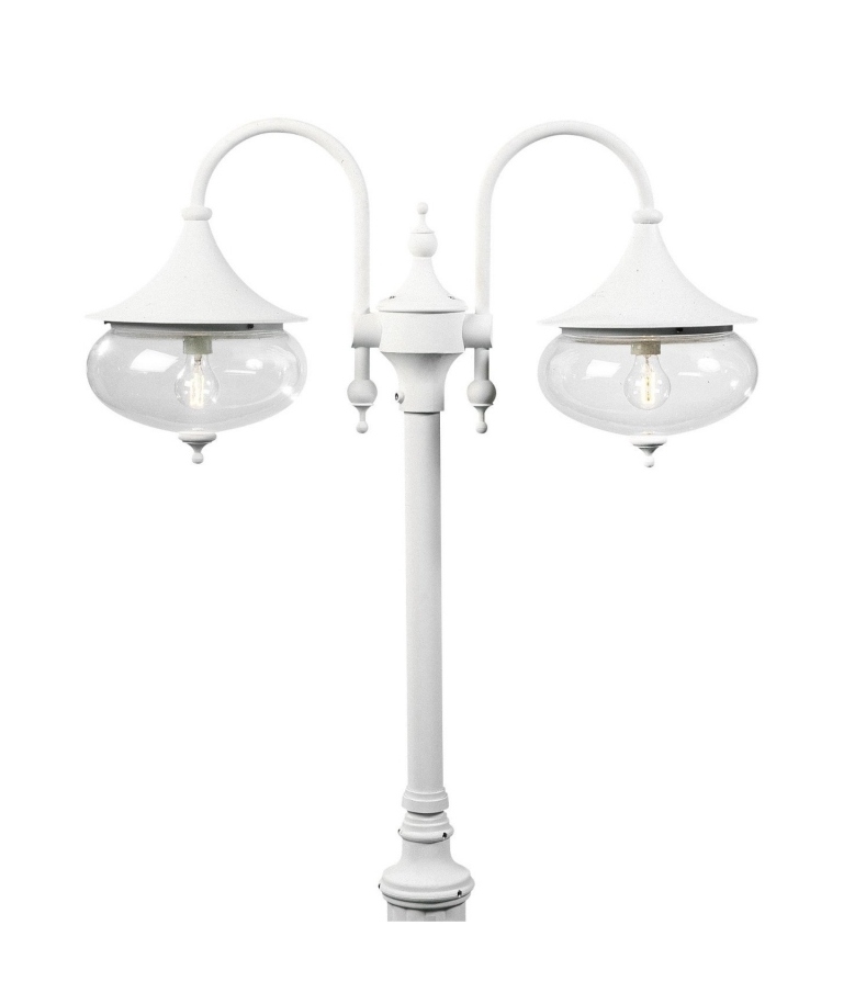 Double Lamp Classy & Curvy Exterior Lamp Post