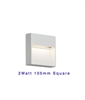 Surface-Mounted LED guide wall light, round or square option 2w or 4w