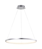LED Circle Pendant in Gold or Silver Finish - 2 Sizes