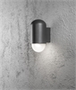 LED Aluminium and Opal Glass Pill Shaped Exterior Wall Light