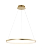 LED Circle Pendant in Gold or Silver Finish - 2 Sizes