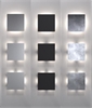 Square LED Wall Light IP44 - 3 Light Patterns