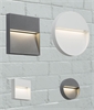 Surface-Mounted LED Guide Wall light, Round or Square 2 or 4 Watts