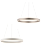 Dimmable Circular Ring LED Pendant - White or Nickel