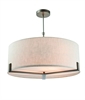 Natural Linen Drum Shade Telescopic Ceiling Light