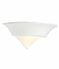 Conical Plaster Wall Light with Bottom Glass Panel