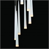 Long Drop Fluted 8 Shade Light in Black, White or Chrome Finish